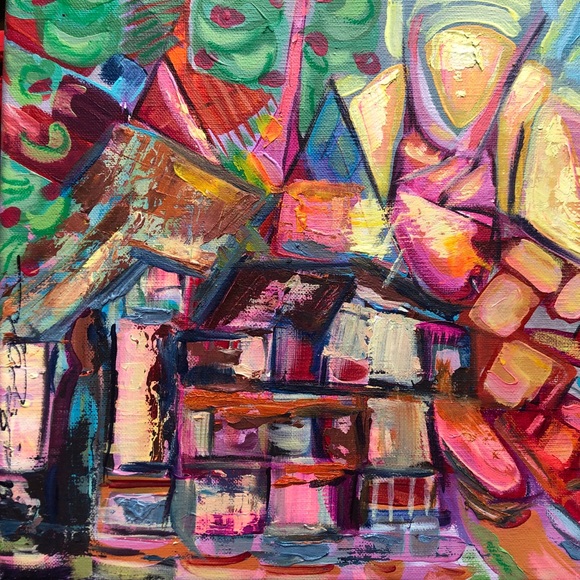 Hand Crafted | Art | Tripe Original Abstract Art Acrylic And Oil ...